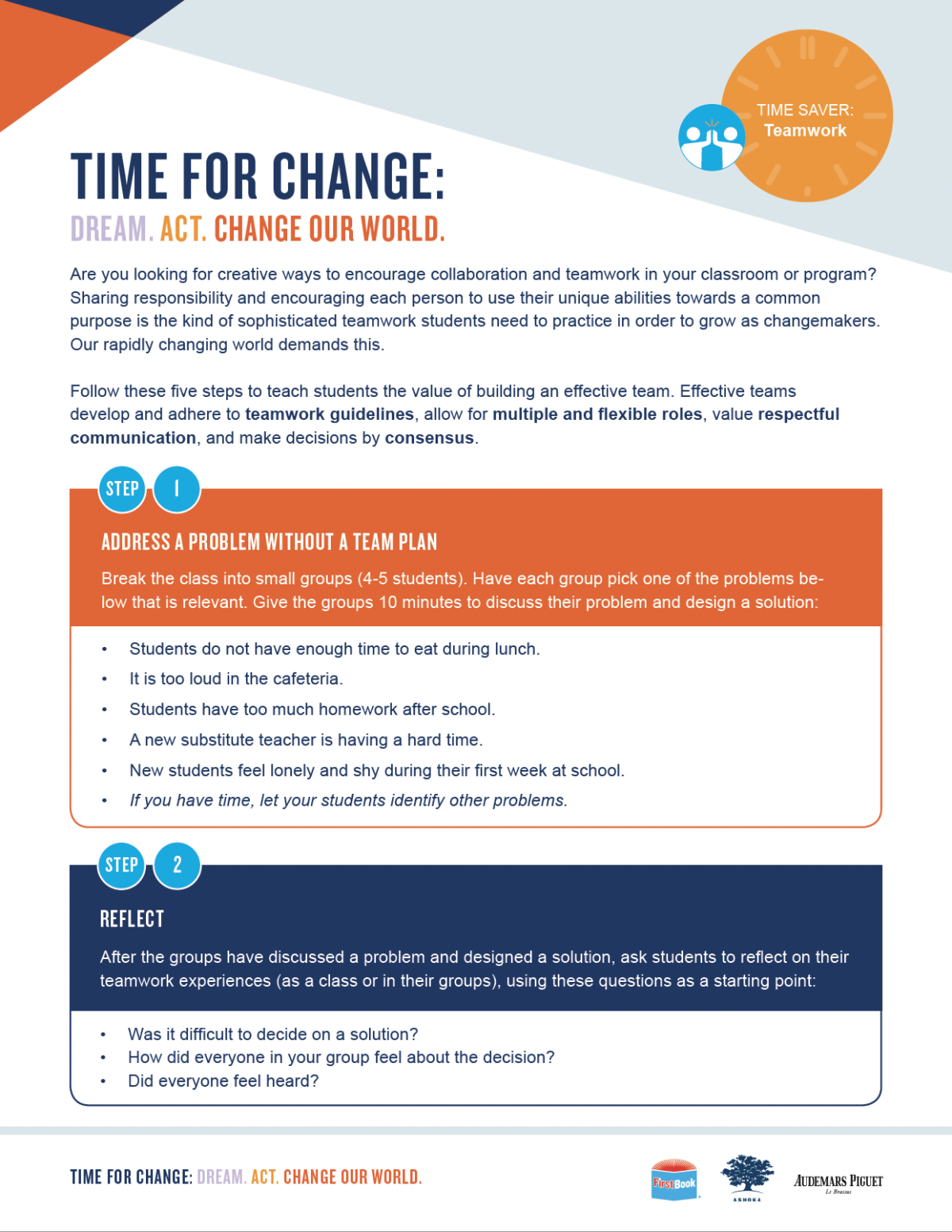 Time for Change: Dream, Act, Change Our World